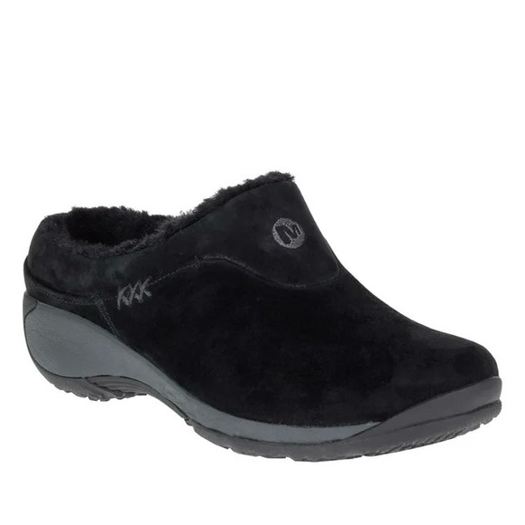 Merrell | Shoes | Merrell Encore Q2 Ice Suede Faux Fur Lined Clogs In ...